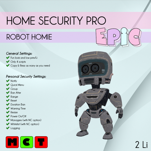Second Life Marketplace - [EPIC Security] Robot Homie (ADD ME)